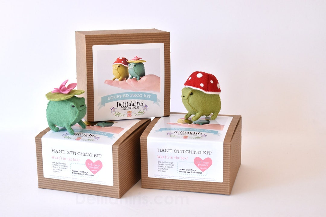 Lily Pad and Mushroom Frog Sewing Kit - Etsy
