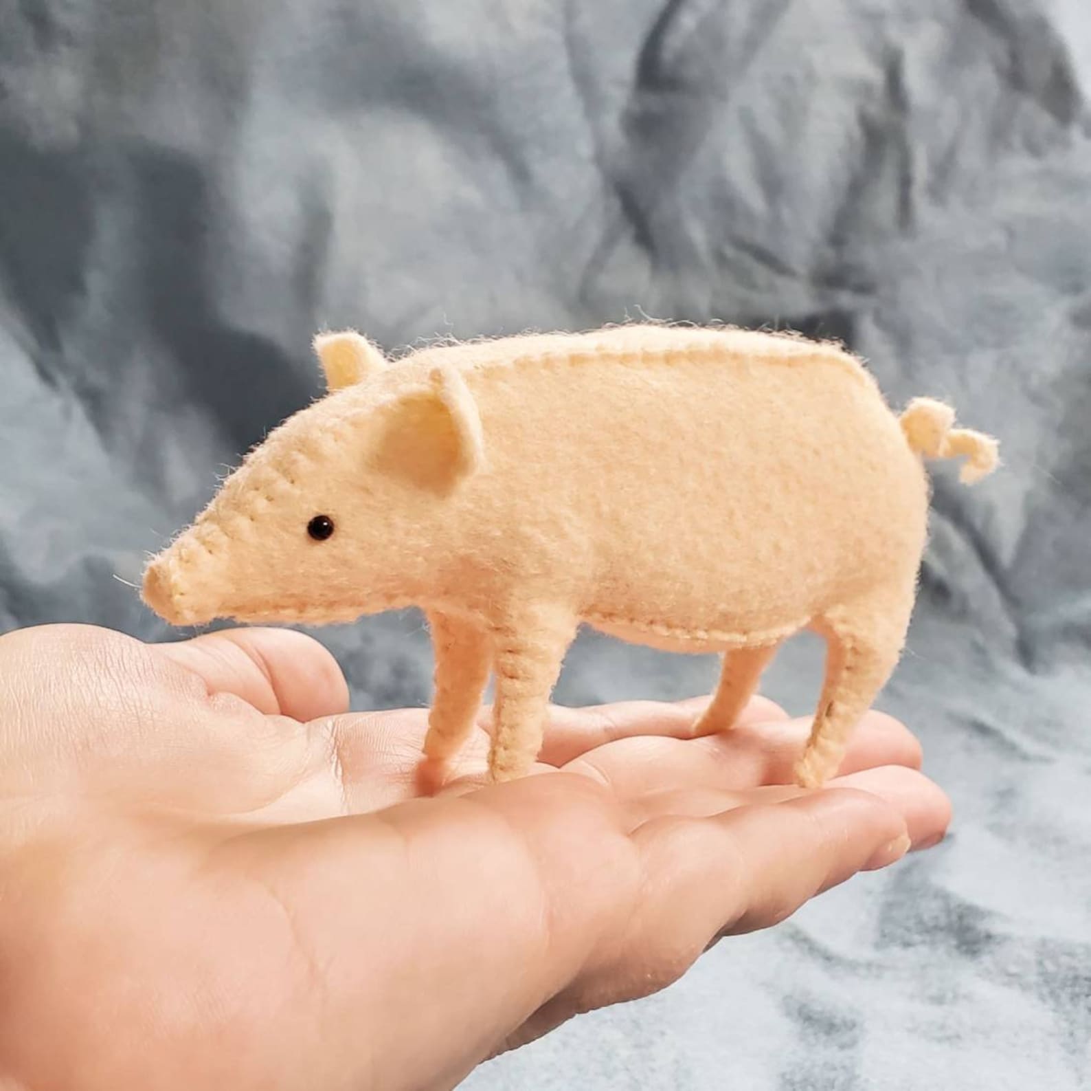 Felt Pig Stuffed Animal Sewing Pattern PDF & SVG DIY Tutorial - Etsy