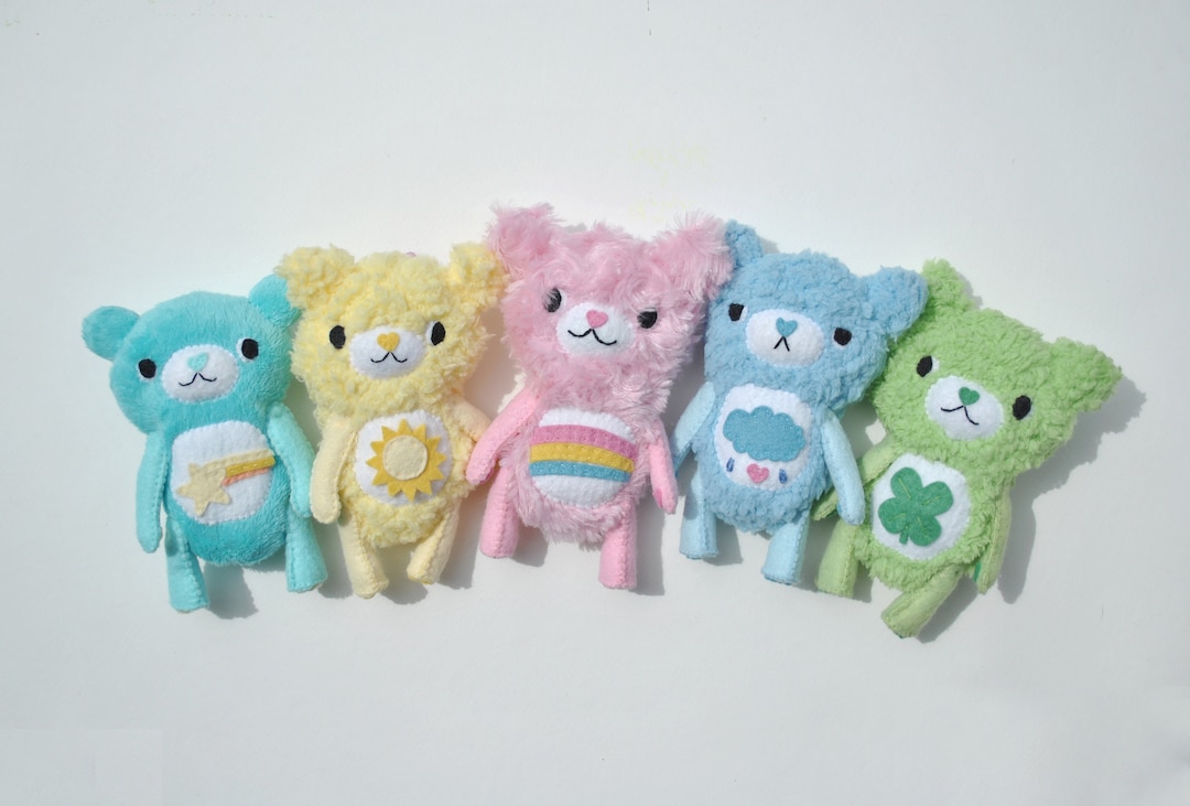 Custom Teddy Bear - Made to Order - Embroidered Care Bear Inspired ...