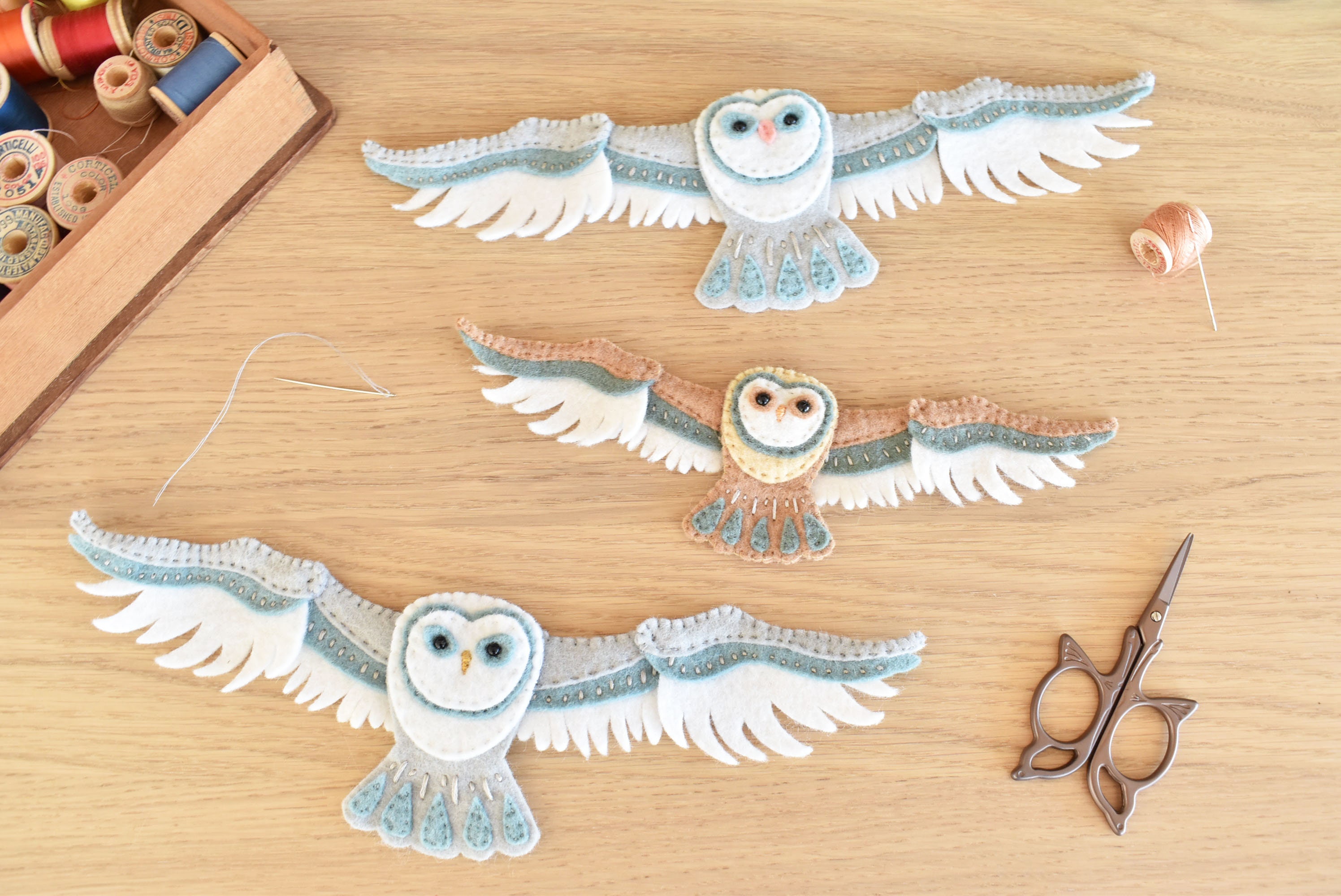 Woodland Owl Felt Ornament Sewing Pattern PDF & SVG - Etsy