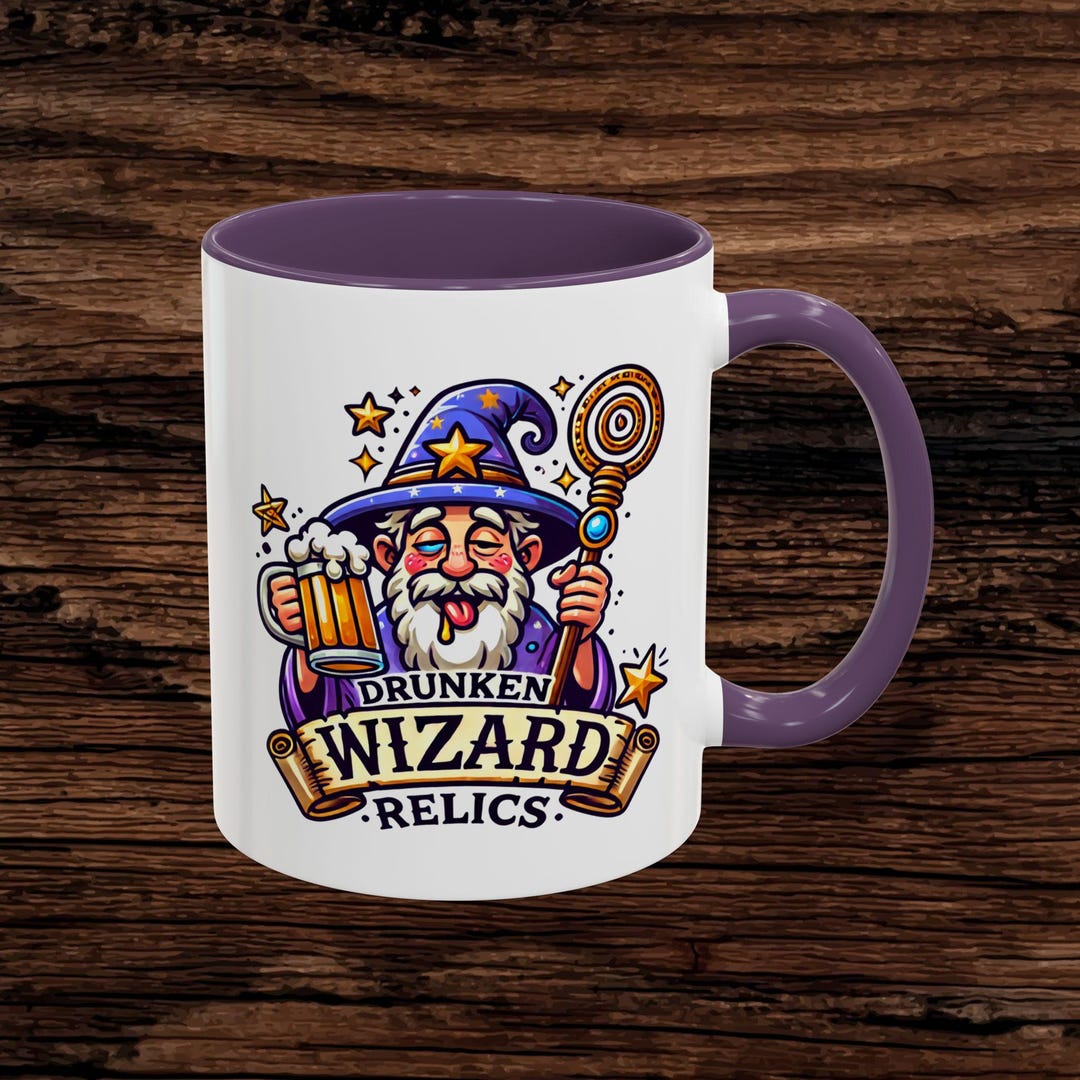Drunken Wizard Relics Coffee Mug - 11/15oz Accent Mug - Etsy