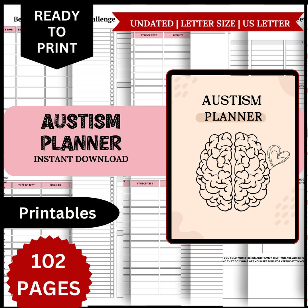 Autism Care Binder, Autism Planner Printable, Special Needs Child ...