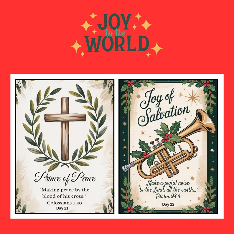 Illustrated Advent Scripture Cards | Christmas Countdown, Bible Verse ...