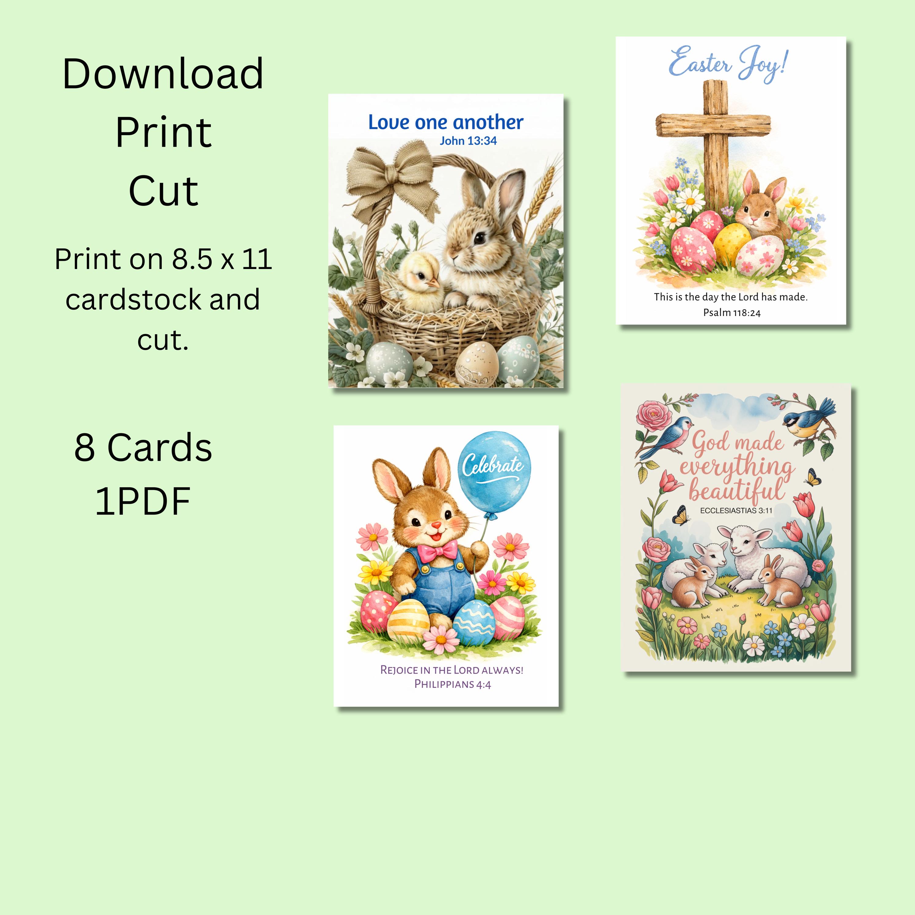 Children's Easter Scripture Cards | Printable Bible Verse Cards (PDF ...