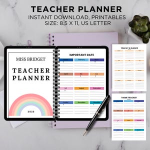 Personalised Teacher Planner, Diary, Lesson Planner, Academic Planner ...