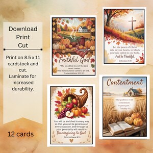 Thanksgiving Printable Scripture Cards, Beautiful Religious Quotes for ...