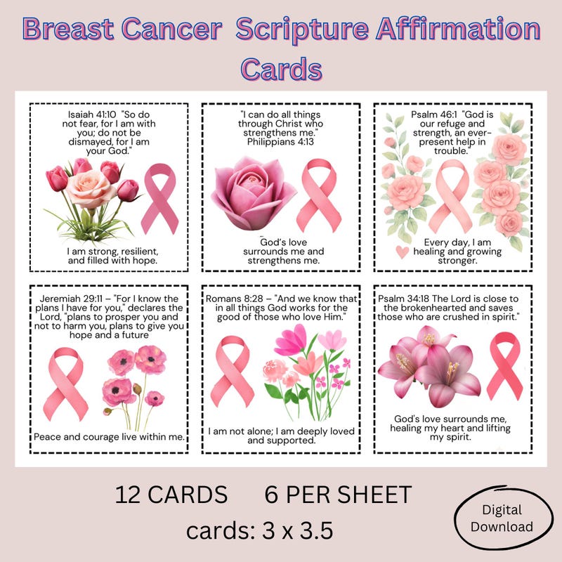 Cancer Scripture Cards - Etsy