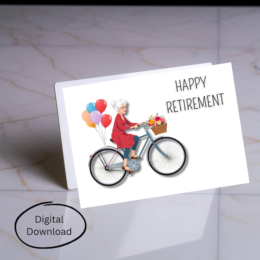 Printable Retirement Card, Happy Retirement PDF, 7x5 Retirement Card ...