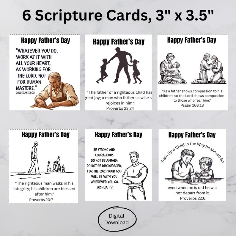 Scripture Cards for Father's Day | Inspirational Faith Cards for Dad ...