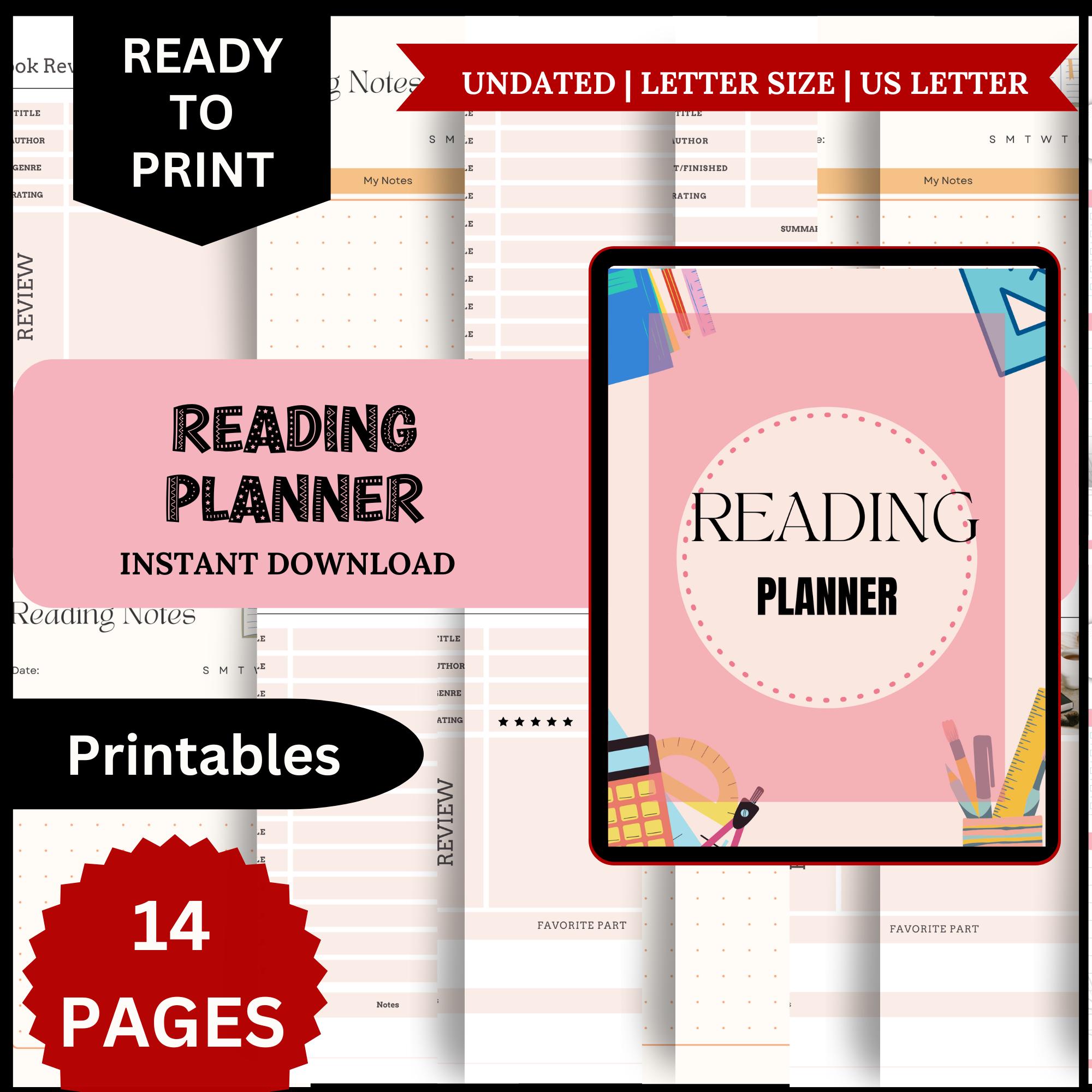 Book Reading Journal Reading Planner Bundle Book Tracker Reading ...