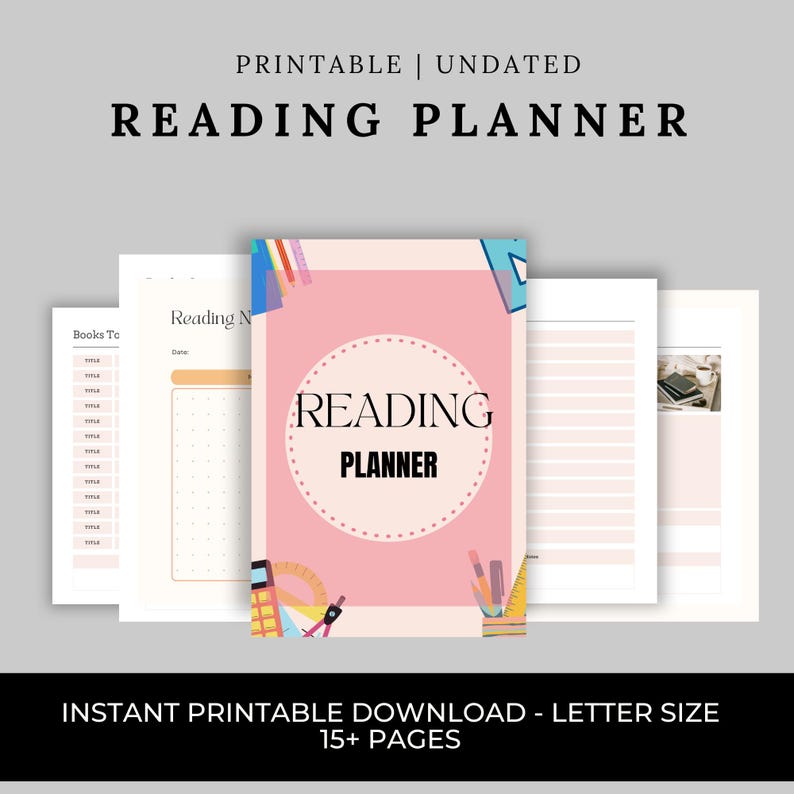 Book Reading Journal Reading Planner Bundle Book Tracker Reading ...