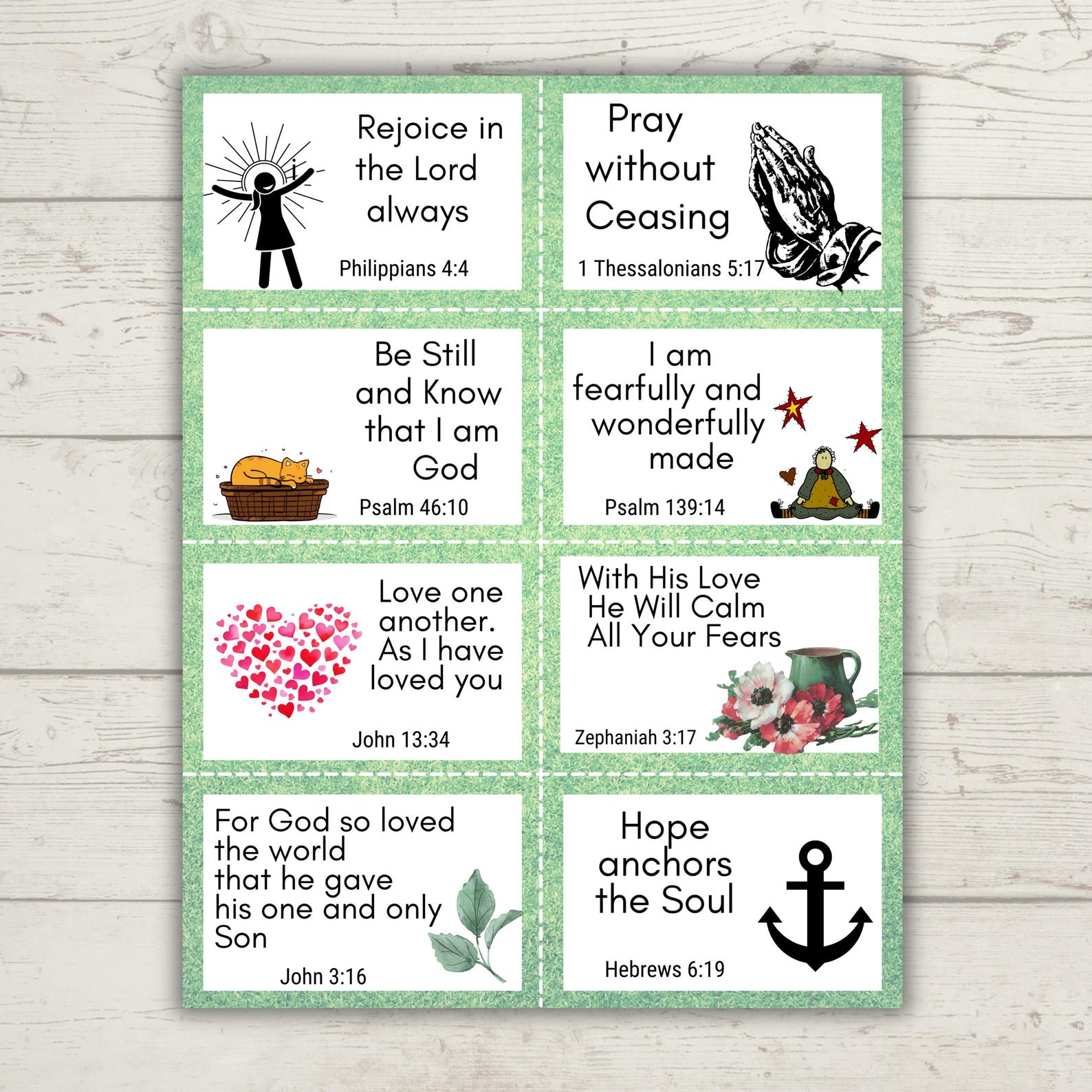 Bible Verse Cards Printable |scripture Cards Printable| Christian ...