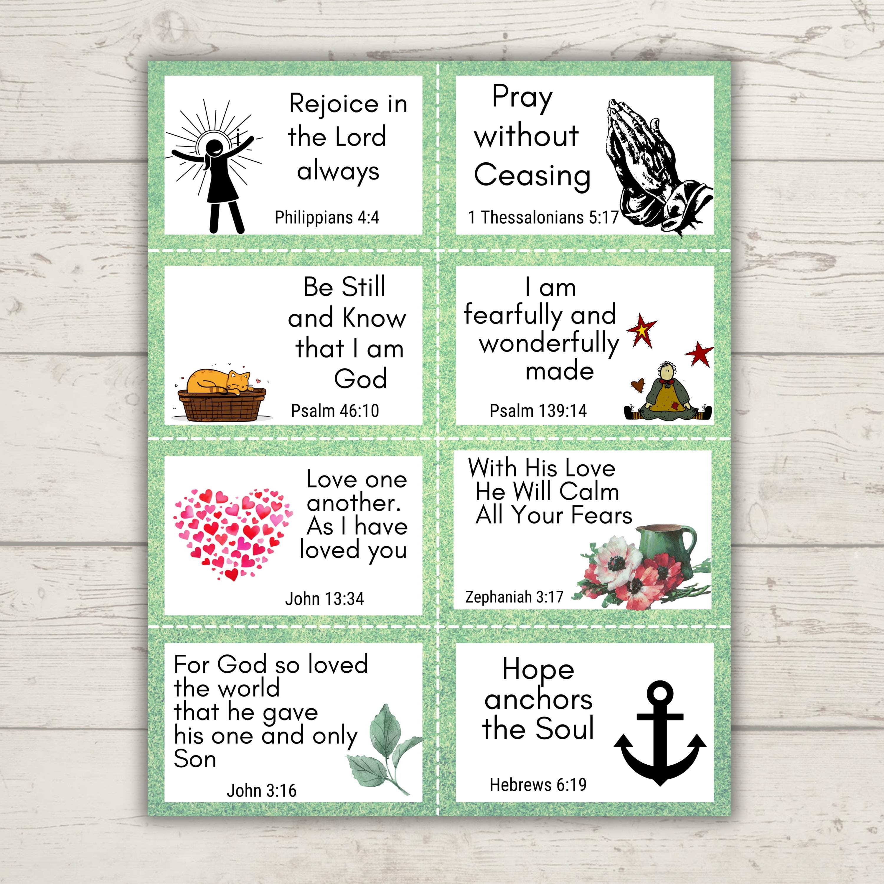 Bible Verse Cards Printable |scripture Cards Printable| Christian ...