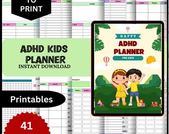 Kids ADHD Checklist - Kids ADHD Routine Checklist - Kids Chore Chart ...