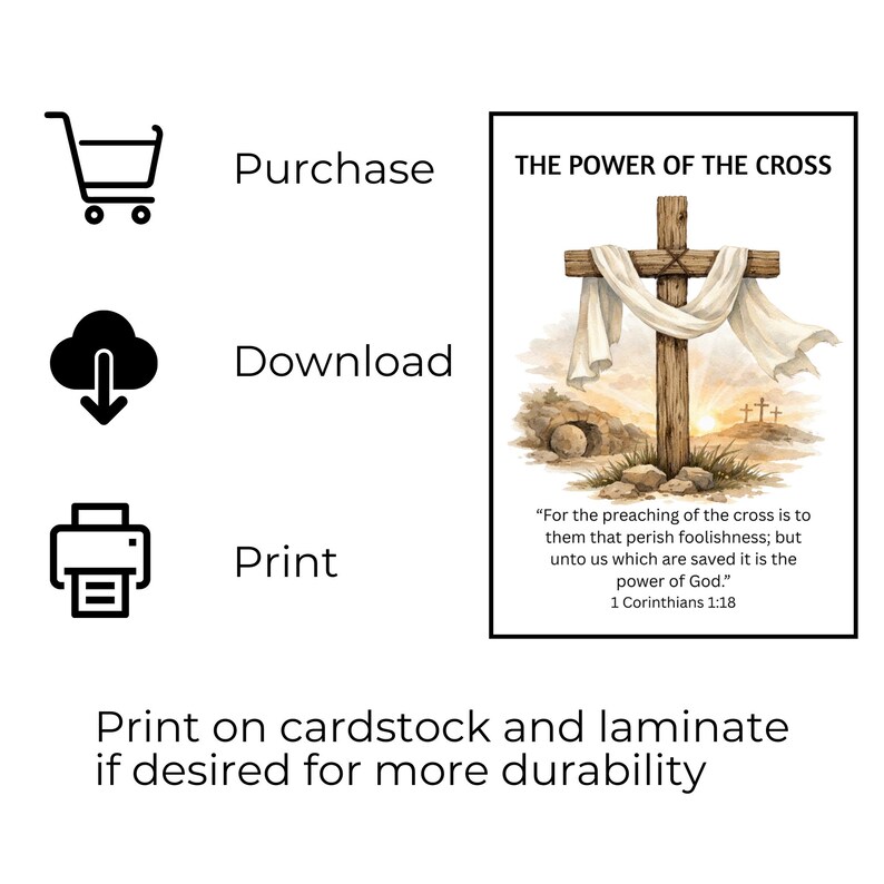 Christian Easter Scripture Cards Printable L 8 Resurrection Cards ...