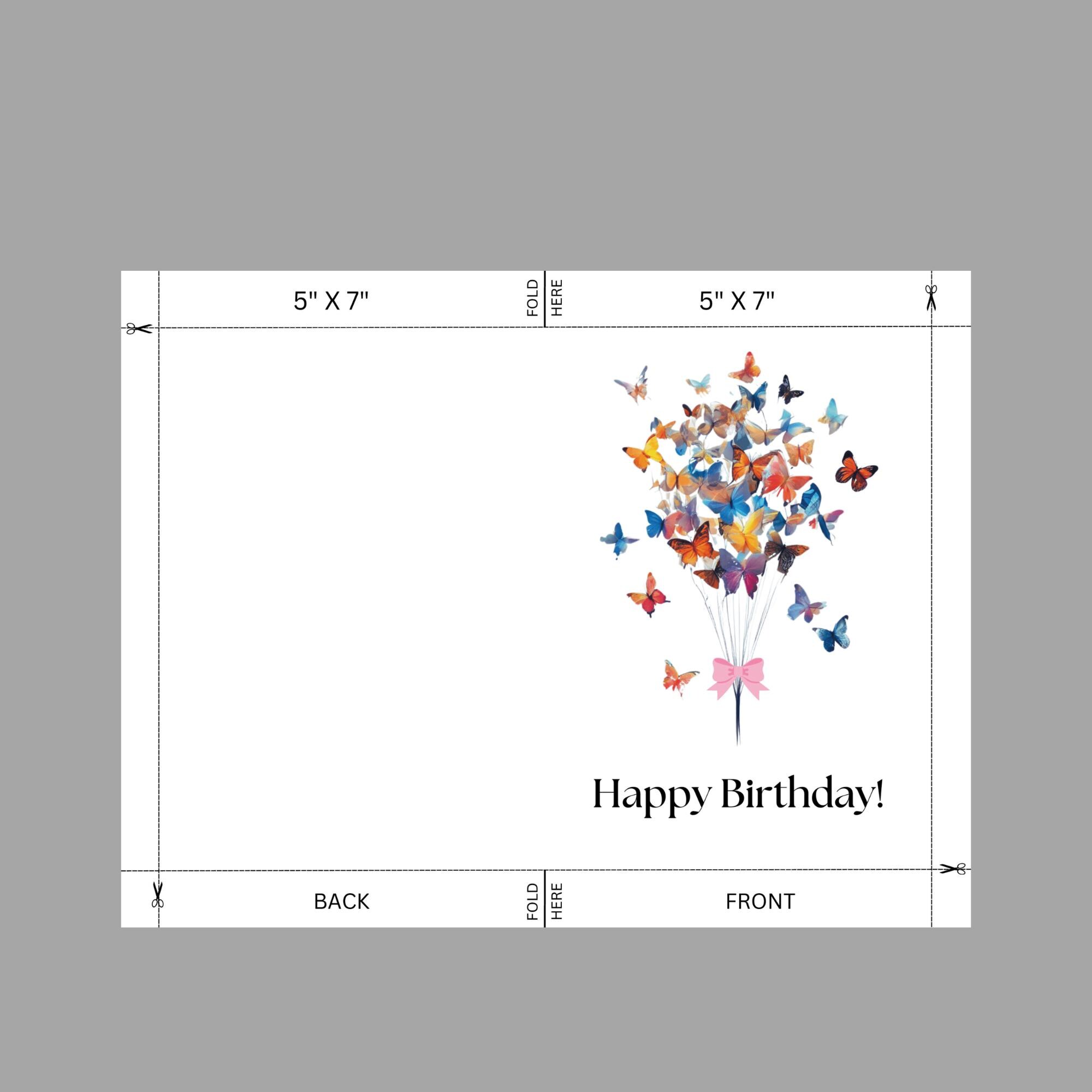 Butterfly Birthday Card, Butterfly Birthday Gift, Personalised ...