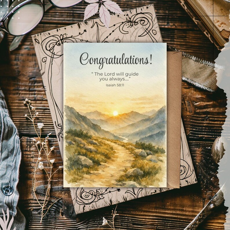 Christian Graduation Card Printable | Congratulations Scripture Card - Etsy