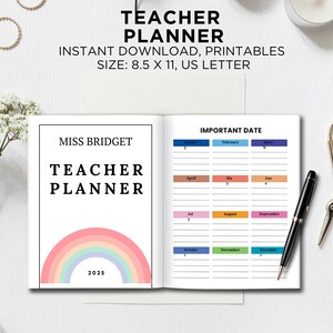 Personalised Teacher Planner, Diary, Lesson Planner, Academic Planner ...