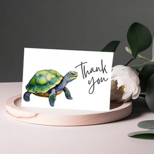 Turtle Thank You Card, Minimalist Animal Note (digital Download) - Etsy