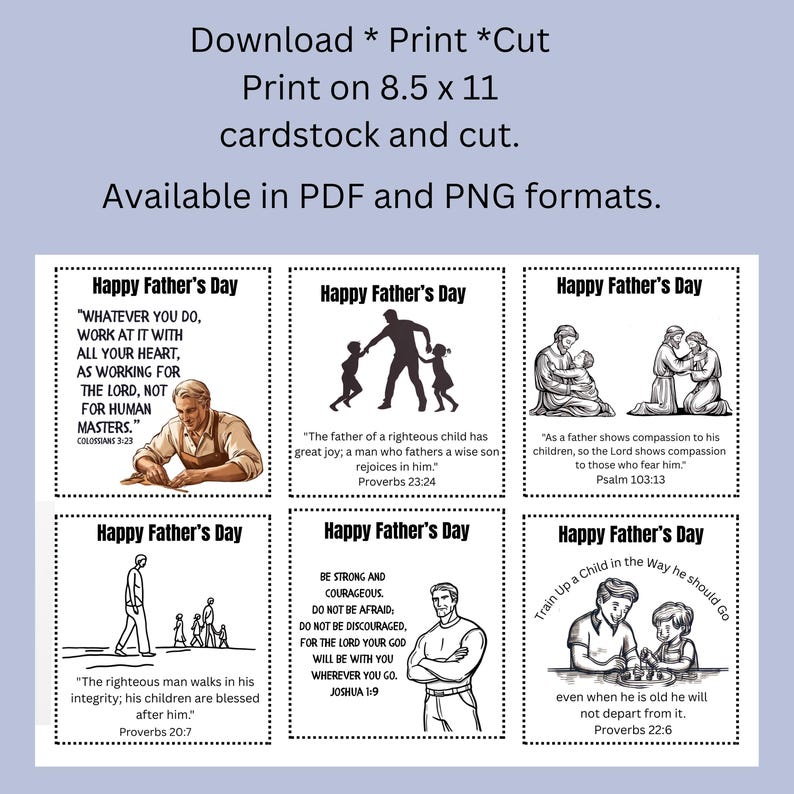 Scripture Cards for Father's Day | Inspirational Faith Cards for Dad ...