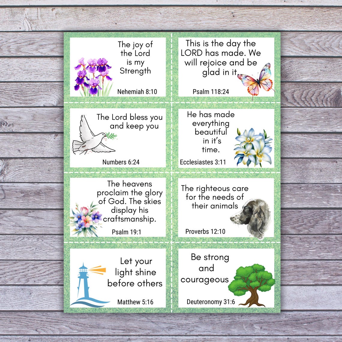 Bible Verse Cards Printable |scripture Cards Printable| Christian ...