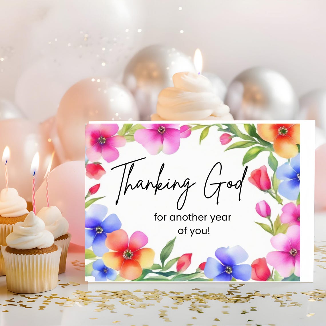 A Floral Birthday Card to Express Appreciation and Blessings L Thanking ...