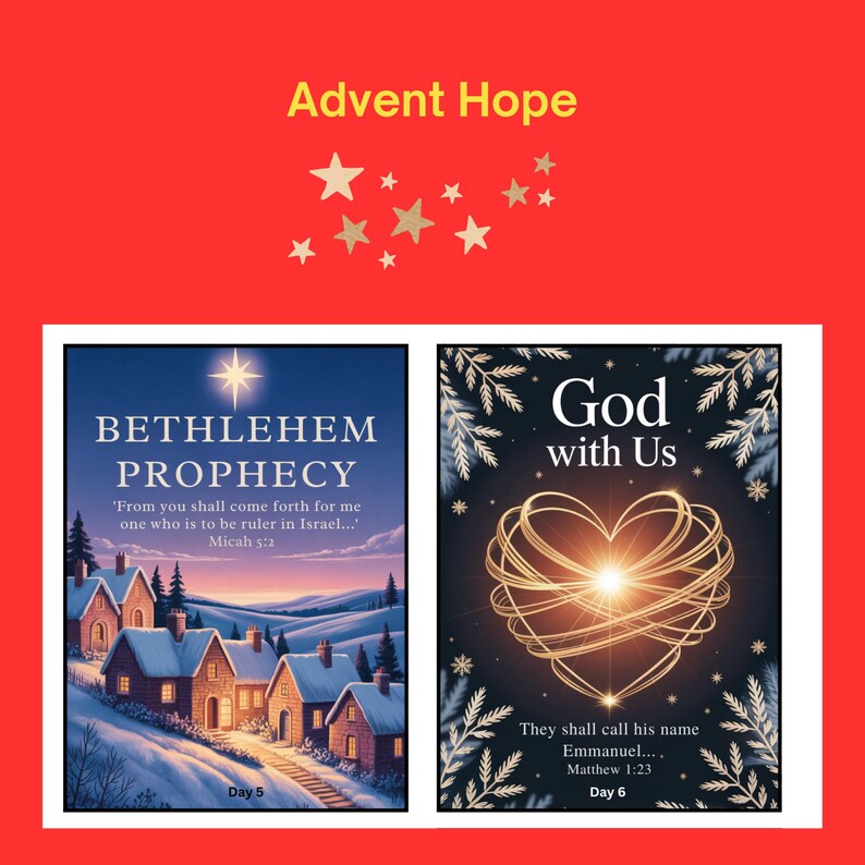 Illustrated Advent Scripture Cards | Christmas Countdown, Bible Verse ...