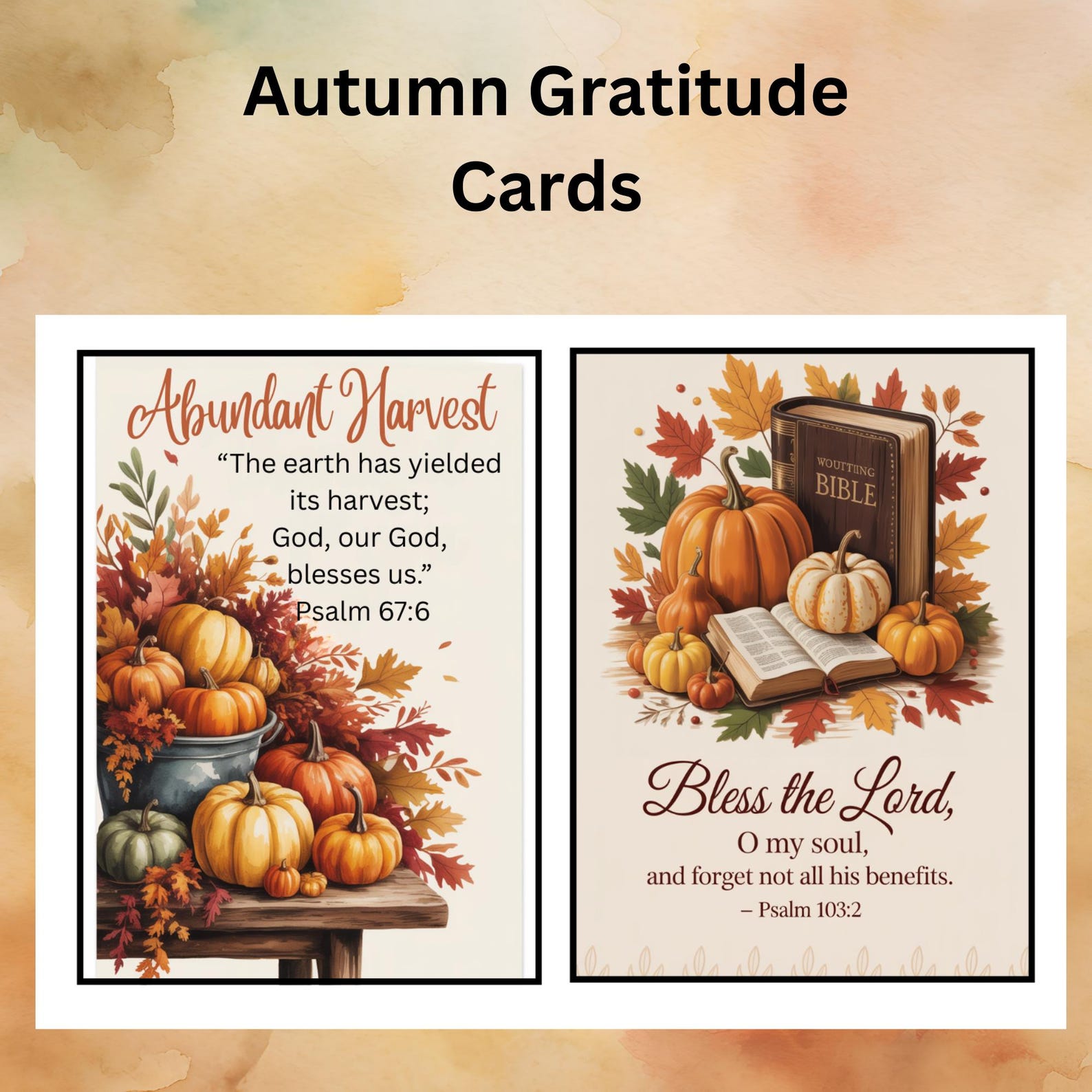 Thanksgiving Printable Scripture Cards, Beautiful Religious Quotes for ...