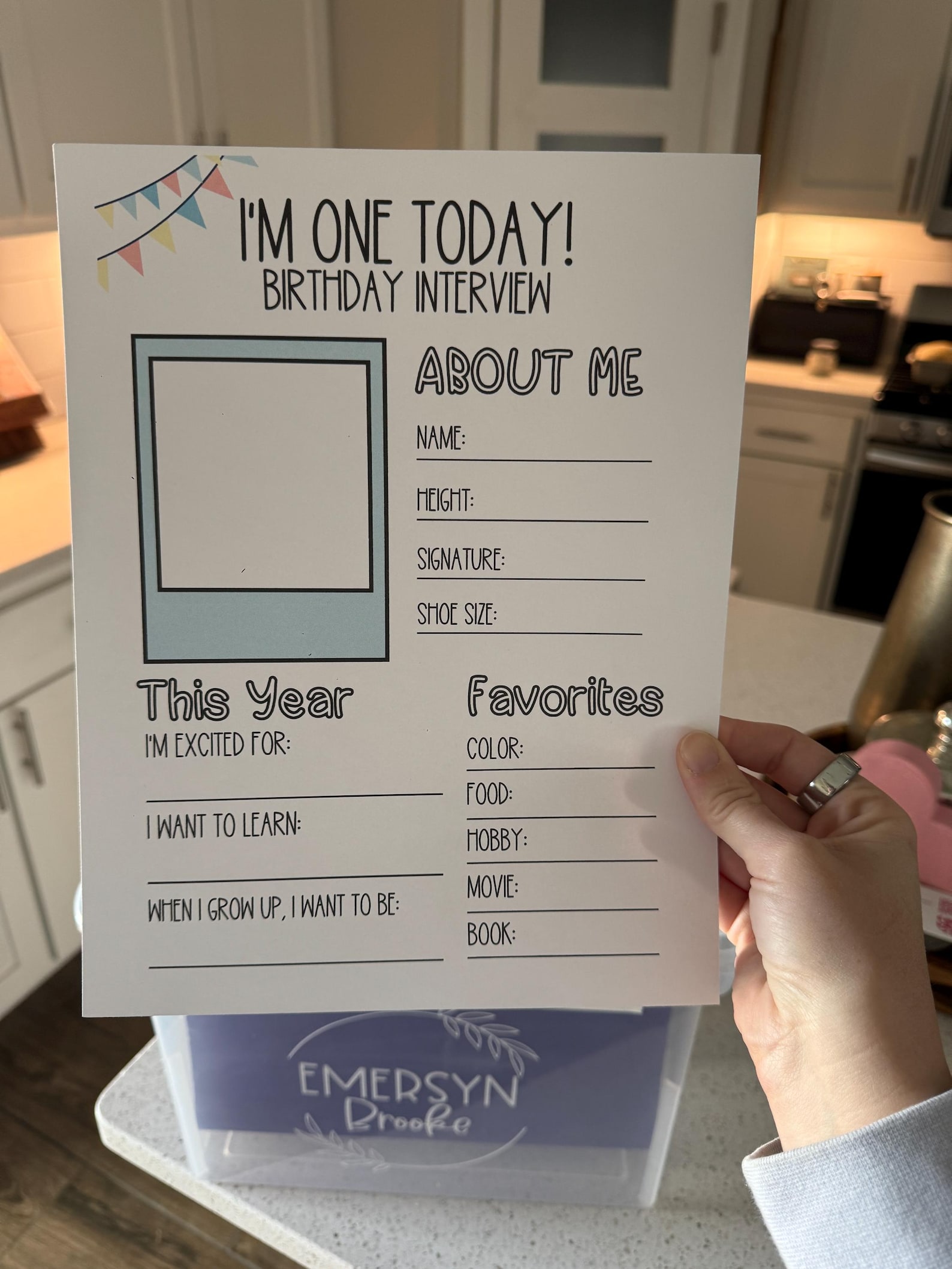 Birthday Interview Printable: Kids Memory Journal, Ages 1-18 (digital ...