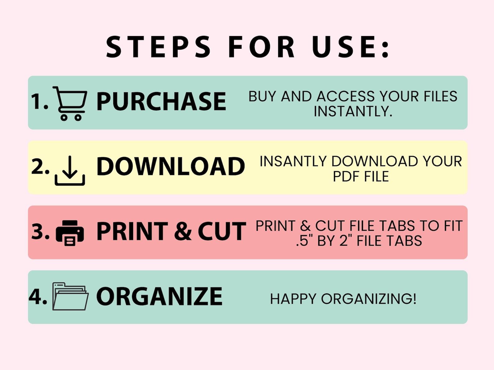 Printable Keepsake Memory Box File Tabs - 60 Pre-labeled Tabs ...