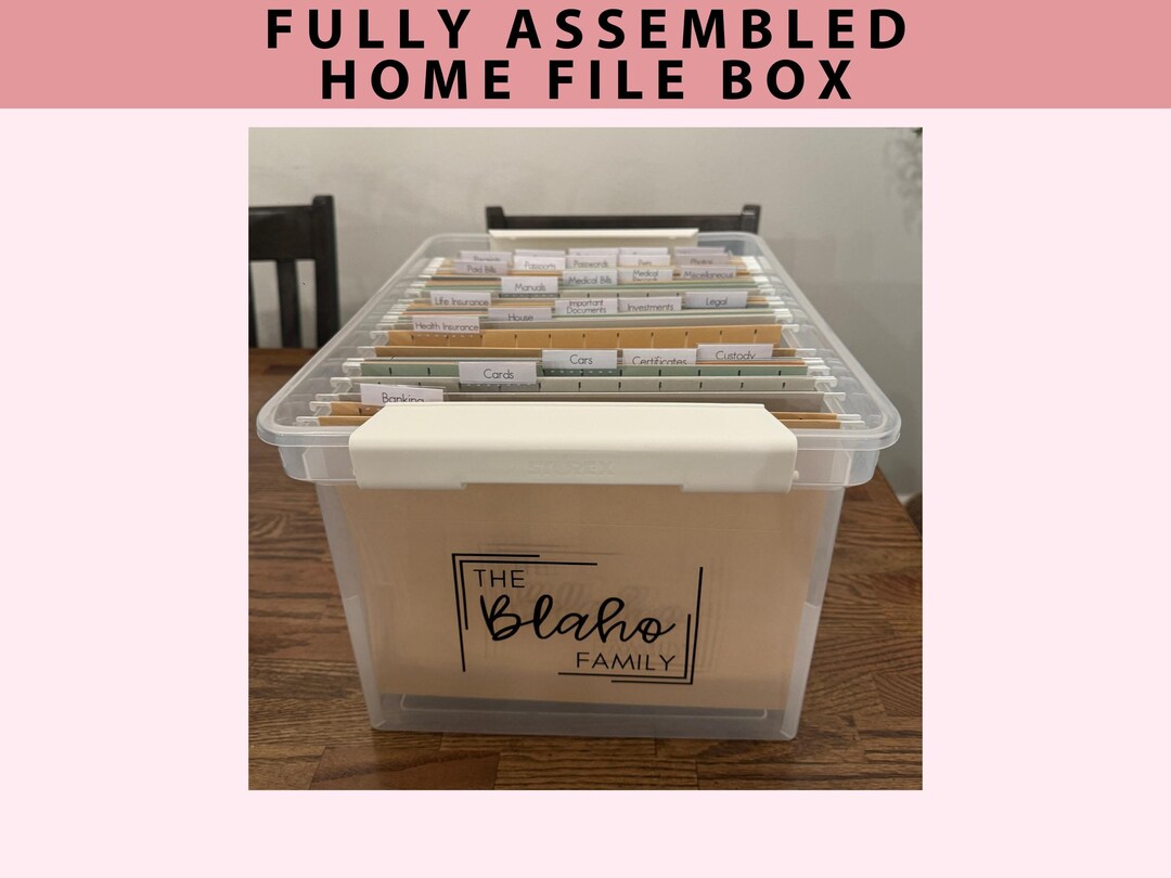 Home File Box System | Organized & Customizable Document Storage | 25 ...