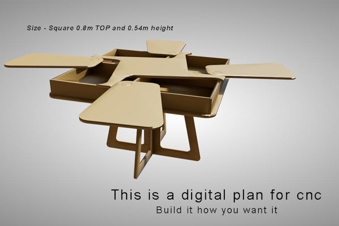 DIY Kids CNC Furniture Plan – Multifunctional Kids Table and Chair Set ...