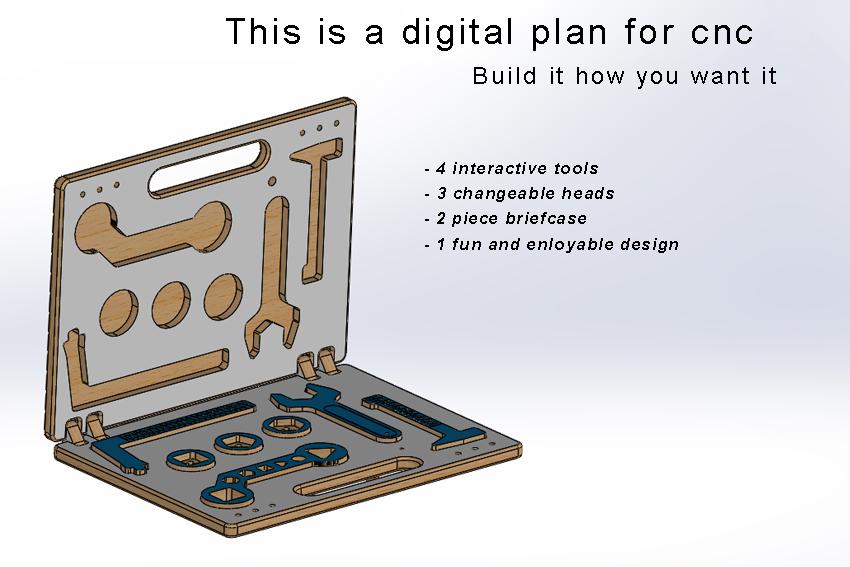 STEM Wooden Toolbox Toy - CNC Digital Plan for Interactive Educational ...