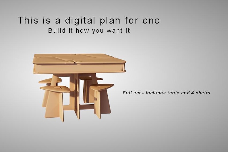 DIY Kids Table & Chair CNC Plan: Family Woodworking Project (digital ...
