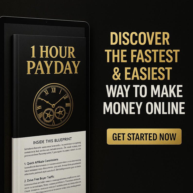 1 Hr Payday Instant Cash Ebook, Make Money Online Guide, Fast Affiliate ...