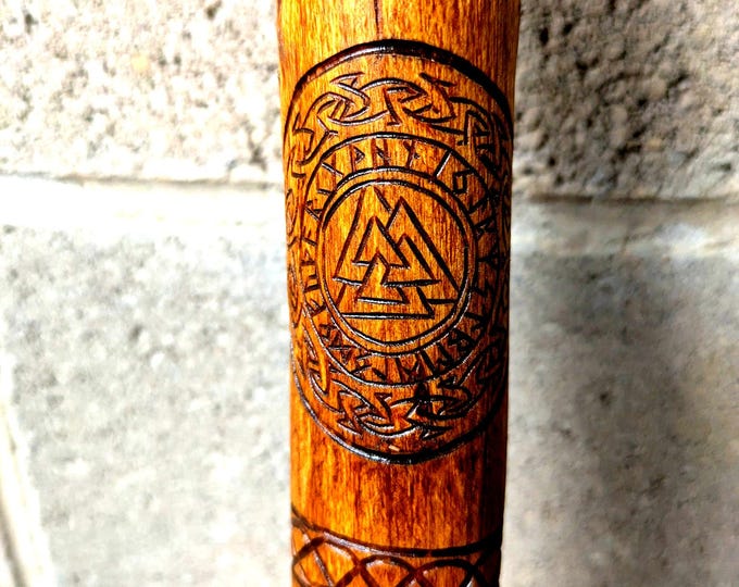 Viking, Celtic, Druid Quarterstaff/walking Stick With Volknut. - Etsy