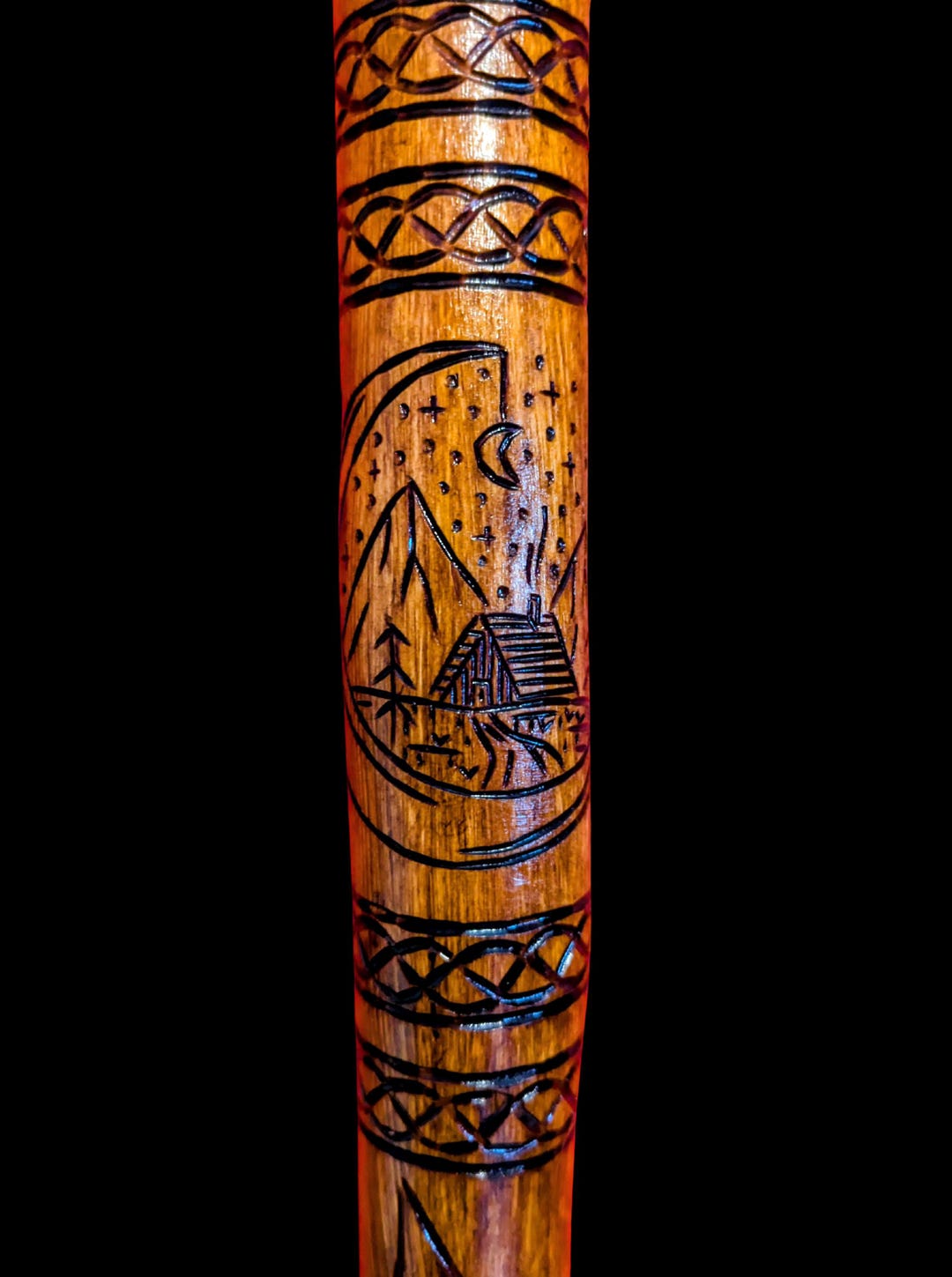 Cabin in the Moon Forager Walking Stick - Rowan Staff 145cm - Etsy