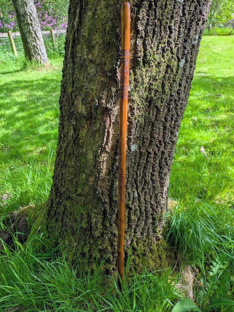 Wooden Walking Stick - Willow Barn Owl Staff - Etsy