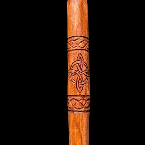 Ritual Spell Wand--witches Knot –hand-carved Birch Wood With Celtic ...