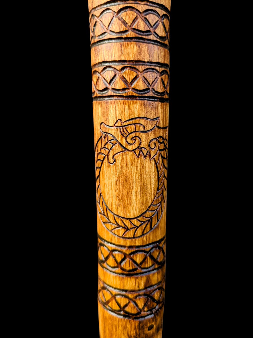 Norse Jörmungandr (160cm) Ritual Staff / Walking Stick Hand-carved ...