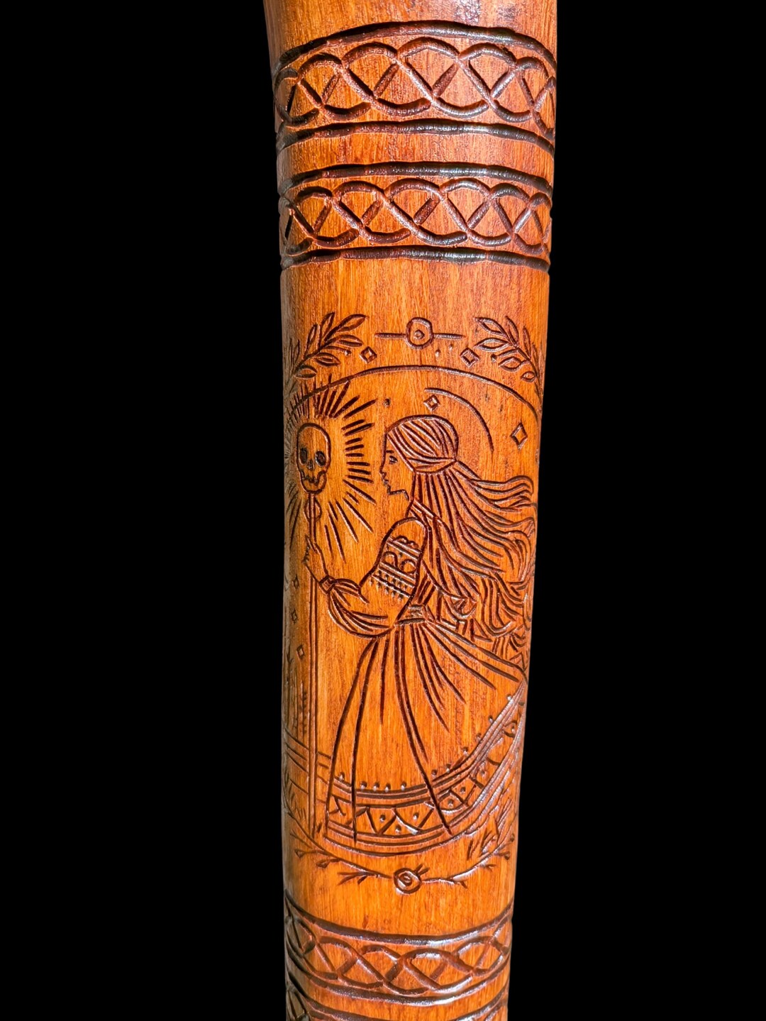 Vasilisa the Beautiful Glowing Skull (153cm) Hand-carved Birch Ritual ...