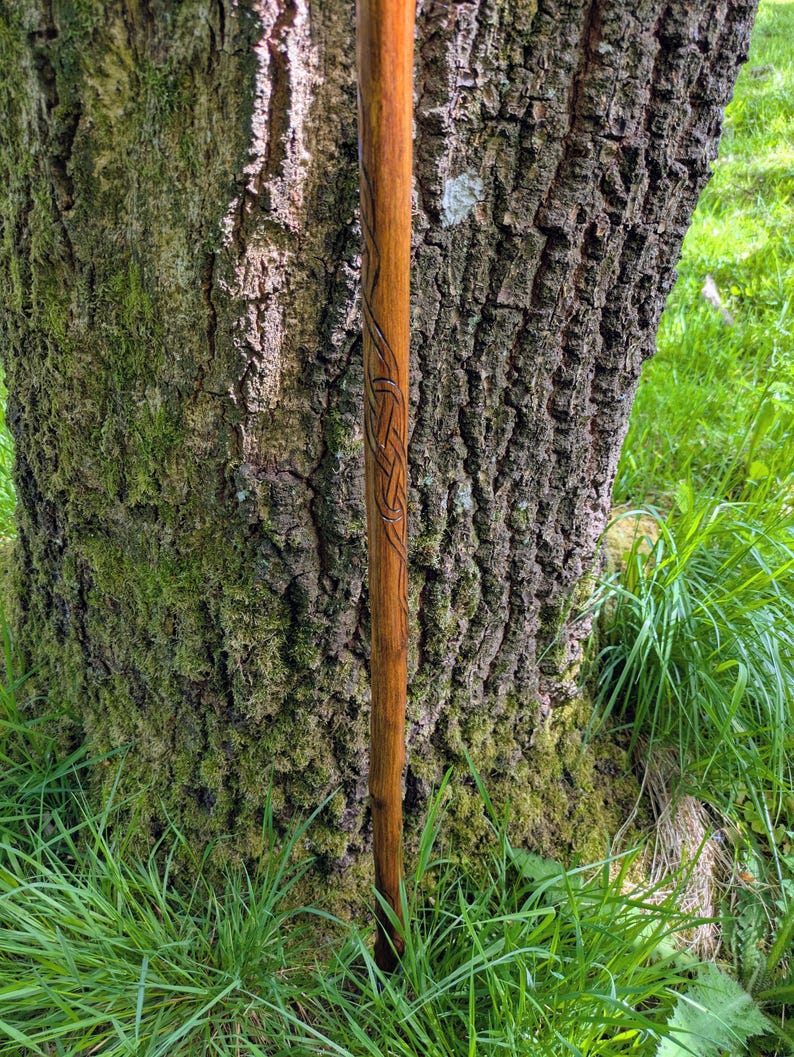 Wooden Walking Stick - Willow Barn Owl Staff - Etsy