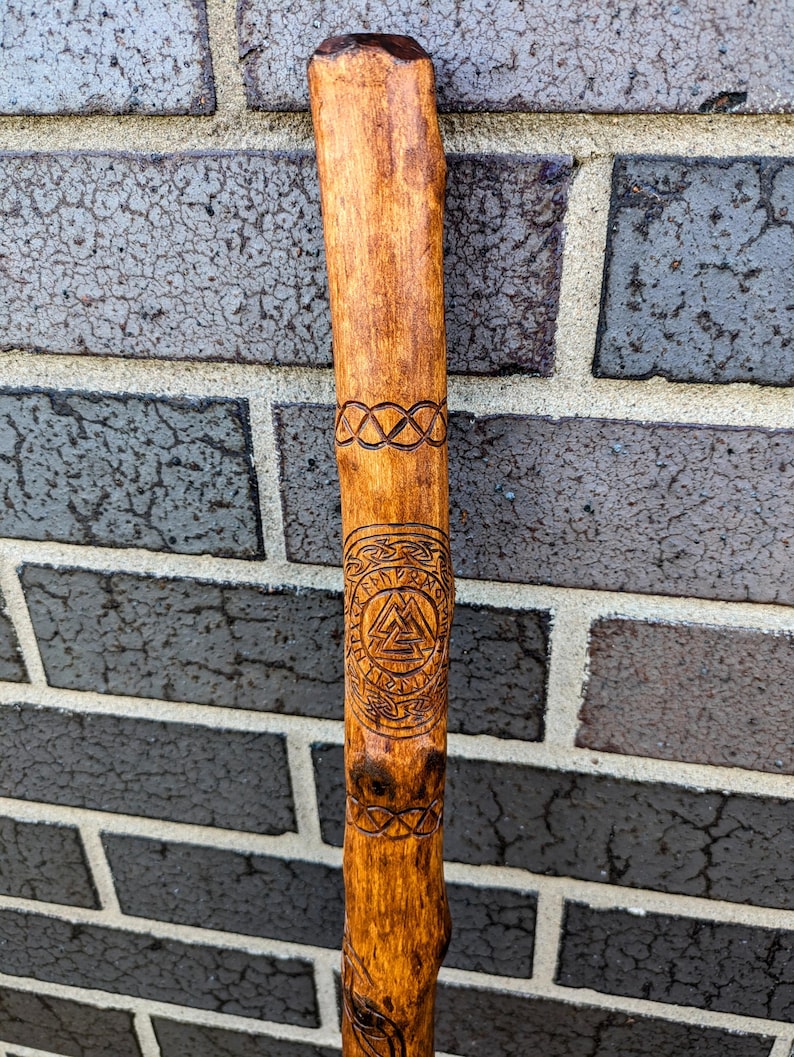 Viking, Celtic, Druid Quarterstaff/walking Stick With Volknut. - Etsy