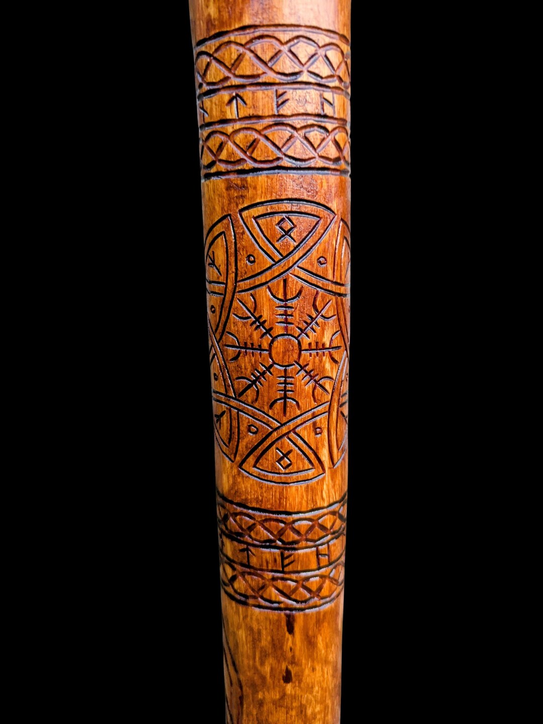 Vegvisir Maple Walking Stick - Norse Pagan Ritual Staff 152cm - Etsy