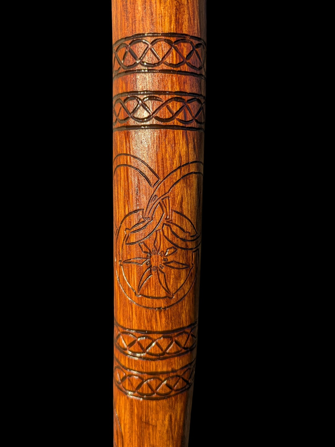Wheel of Time Serpent Ritual Staff/walking Stick –hand-carved From ...