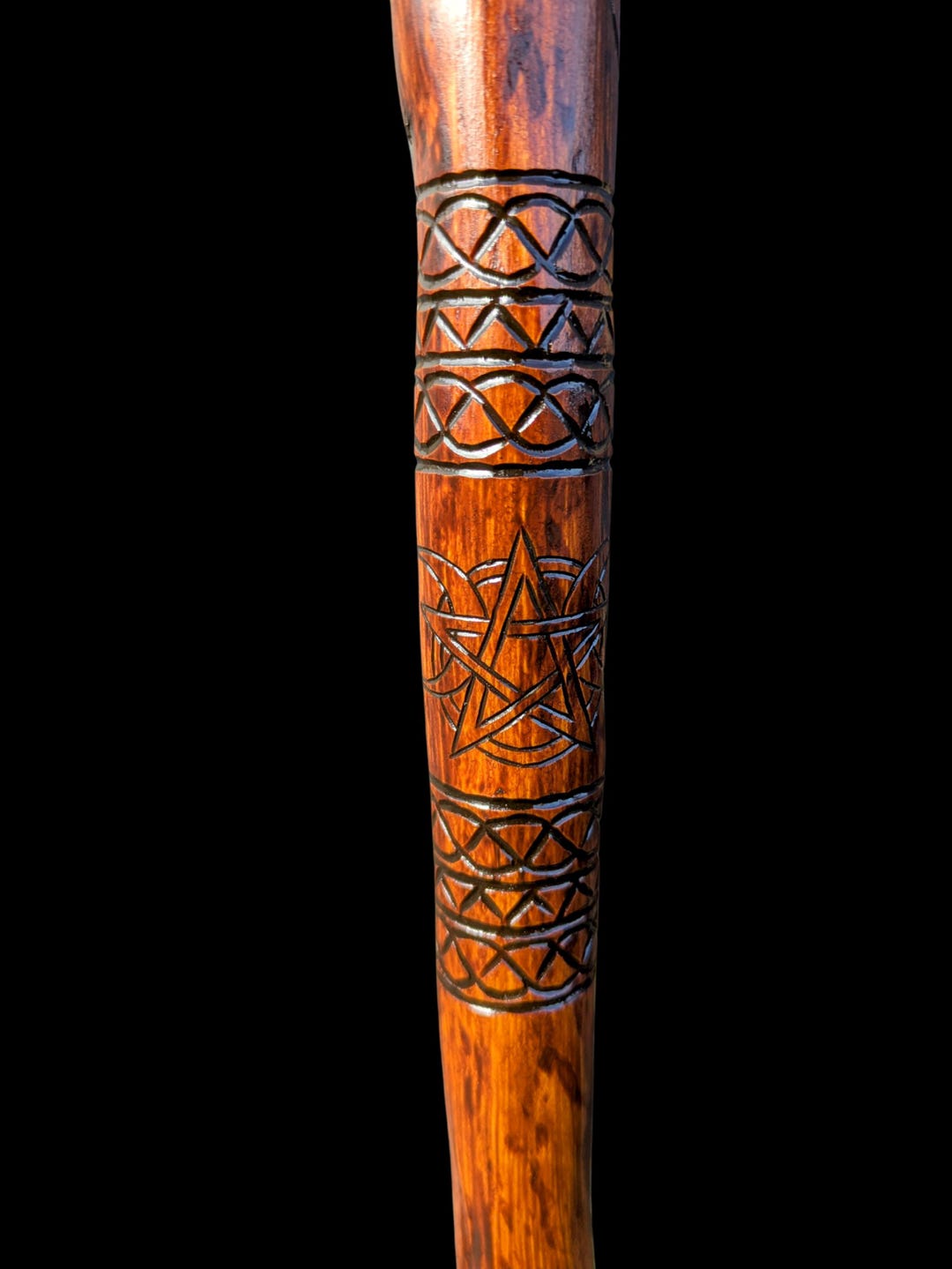 Morris Dancing Clash Stick Triple Moon Pentagram & Cascading Celtic ...