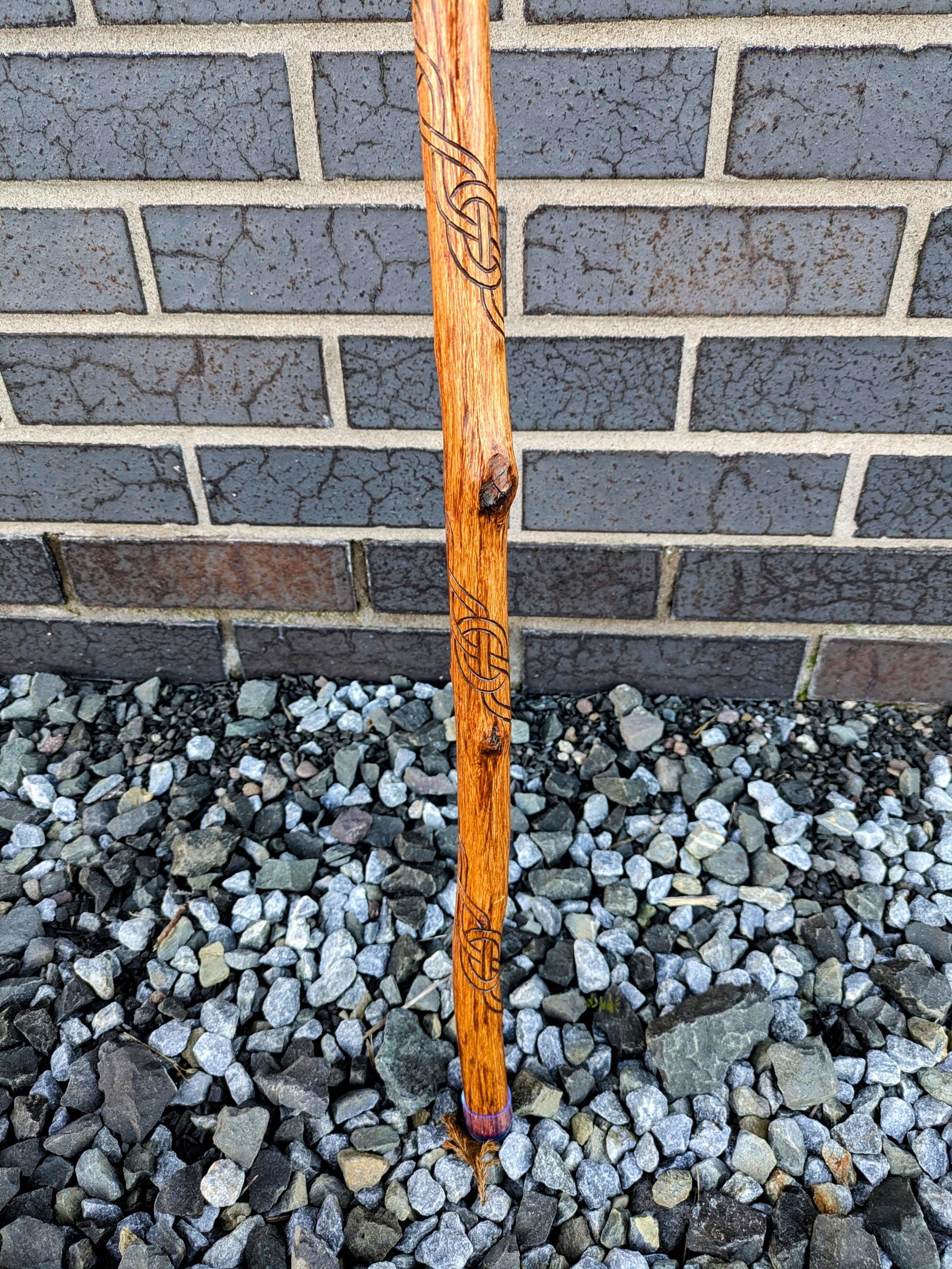 Mjölnir, Hammer of Thor Viking Walking Stick Hand-carved Runic Ritual ...