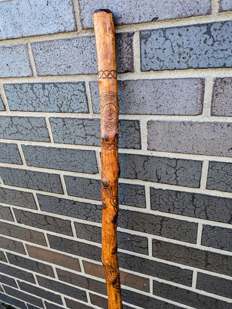 Viking, Celtic, Druid Quarterstaff/walking Stick With Volknut. - Etsy