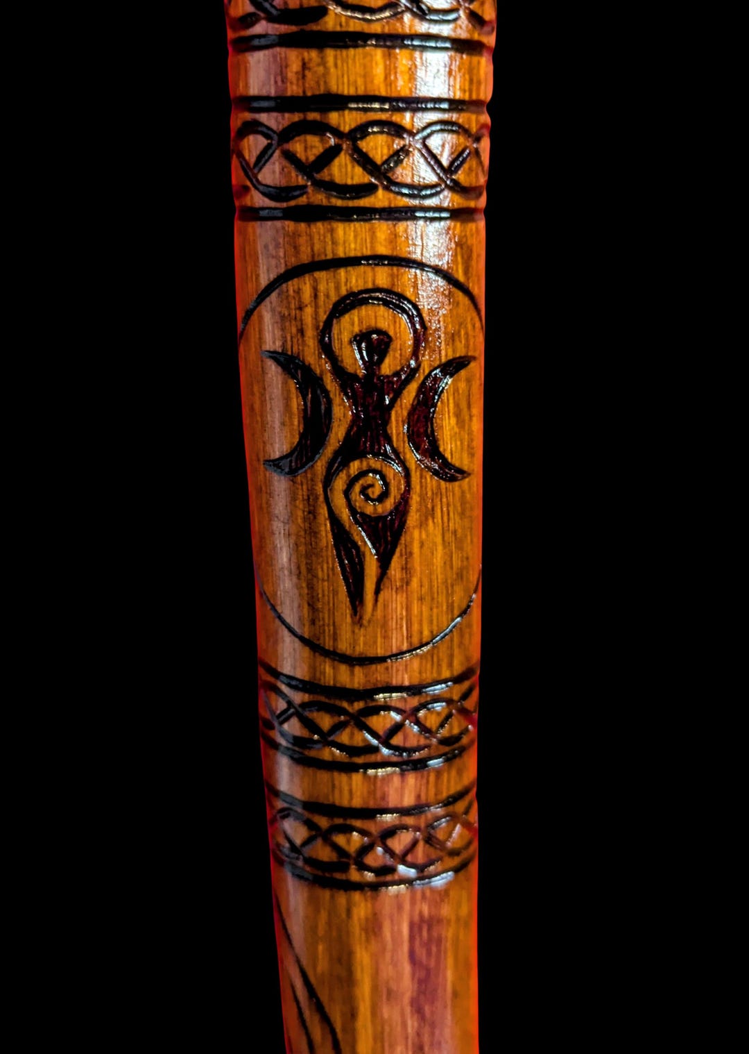 Wooden Walking Stick - Spiral Goddess Staff - Etsy