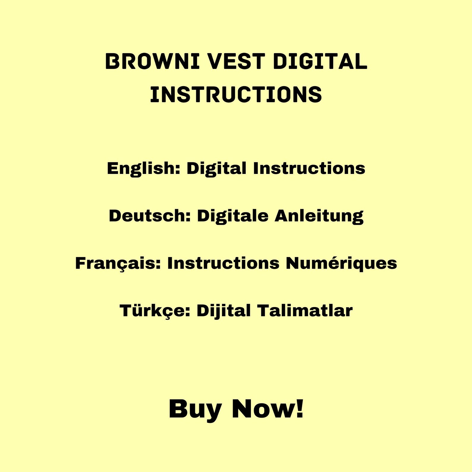 BROWNI Vest - Crochet Pattern, Handmade Vest Instructions PDF, Easy ...